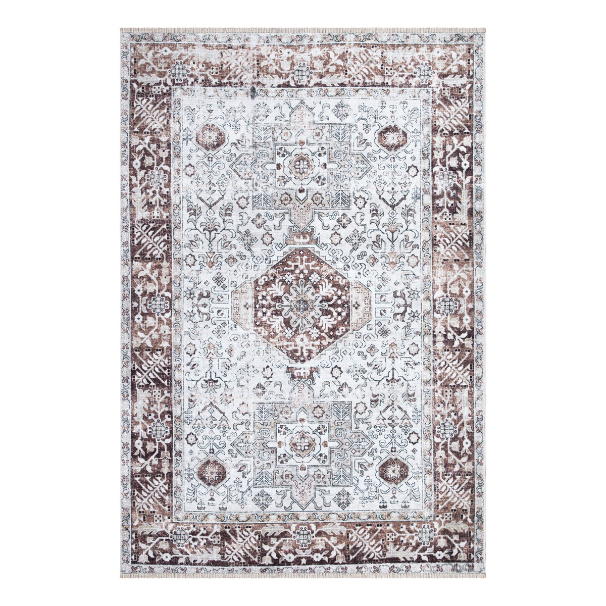 Traditional Persian Beige and Brown Rug – Bloom Rugs
