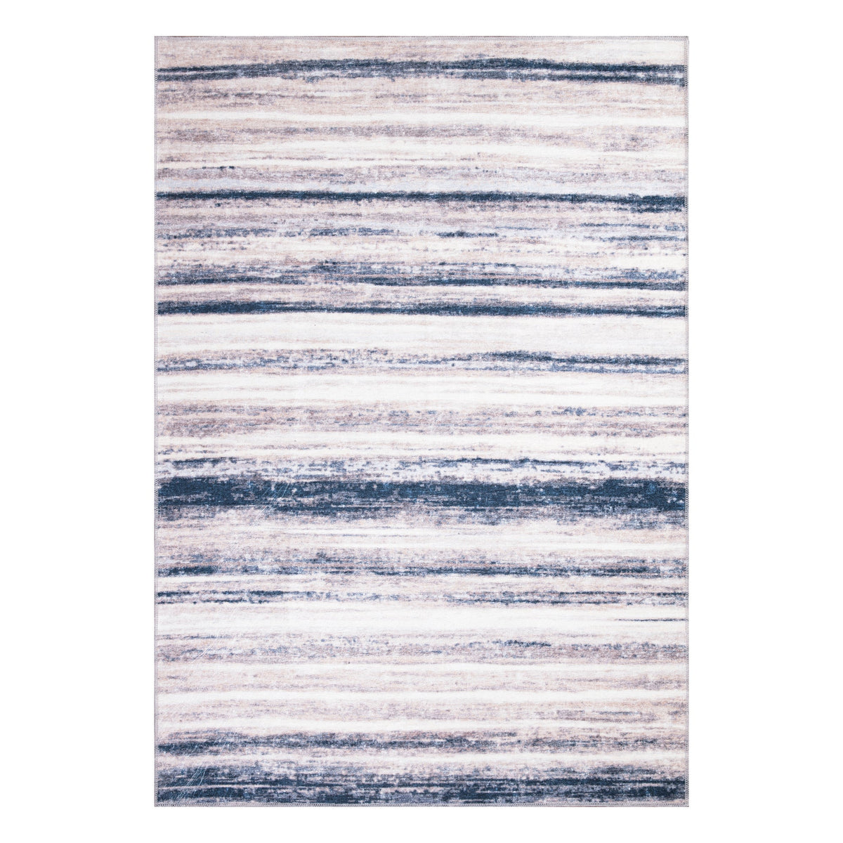 Washable Non-Slip Modern Ombre Beige and Blue Area Rugs and Runners ...